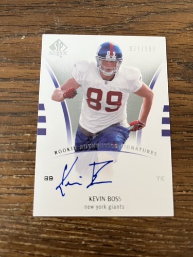 2007 SP Authentic - Rookie Authentics Signatures Kevin Boss #248 /999 ...