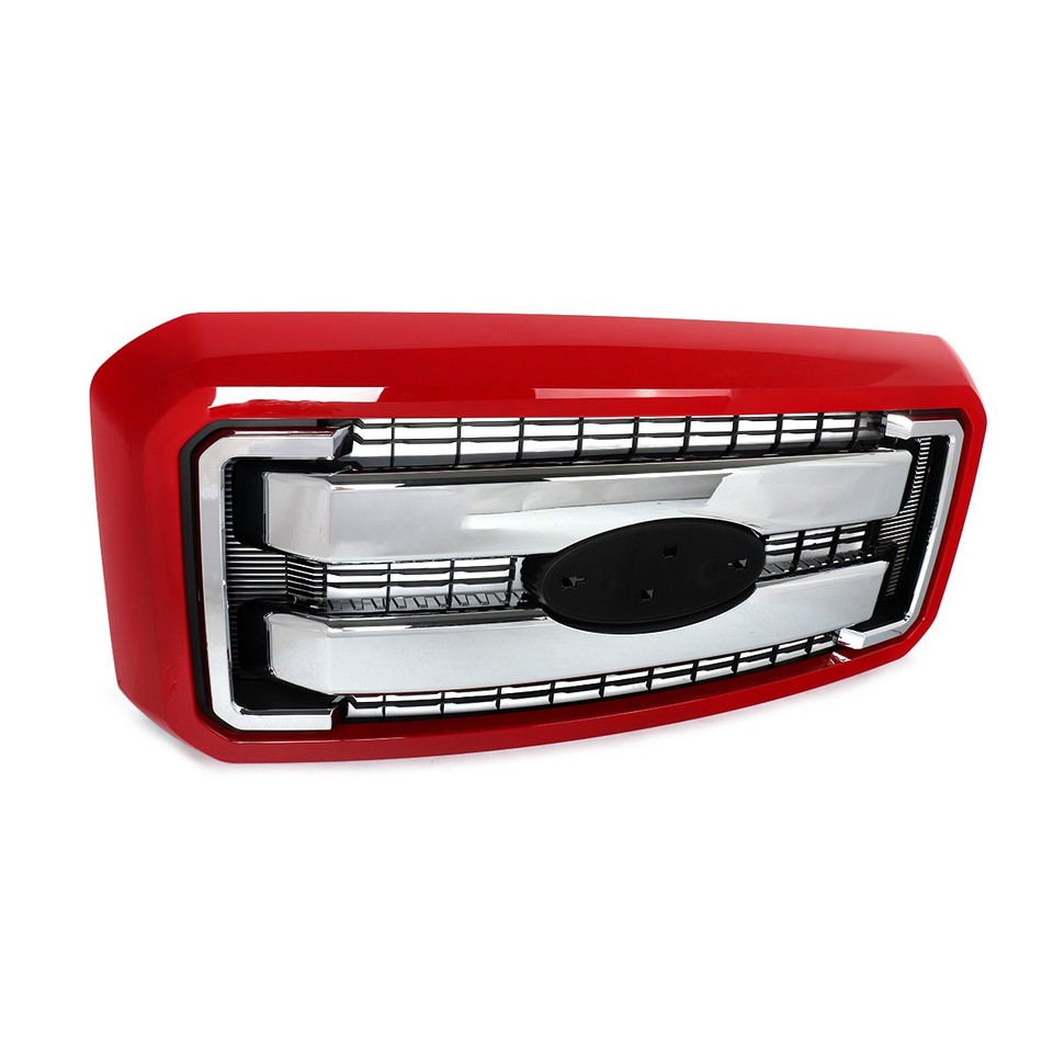 Vermilion Red Frame Front Grille Assembly For 2011-16 F250 F350 F450 ...