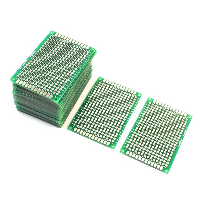 uxcell 25pcs Double Sided Protoboard Prototyping PCB Board 4cm X 6cm ...