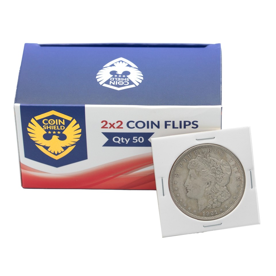200 Coin Shield 3-Hole Penny 2x2 Coin Flips – Cardboard Mylar Holders ...