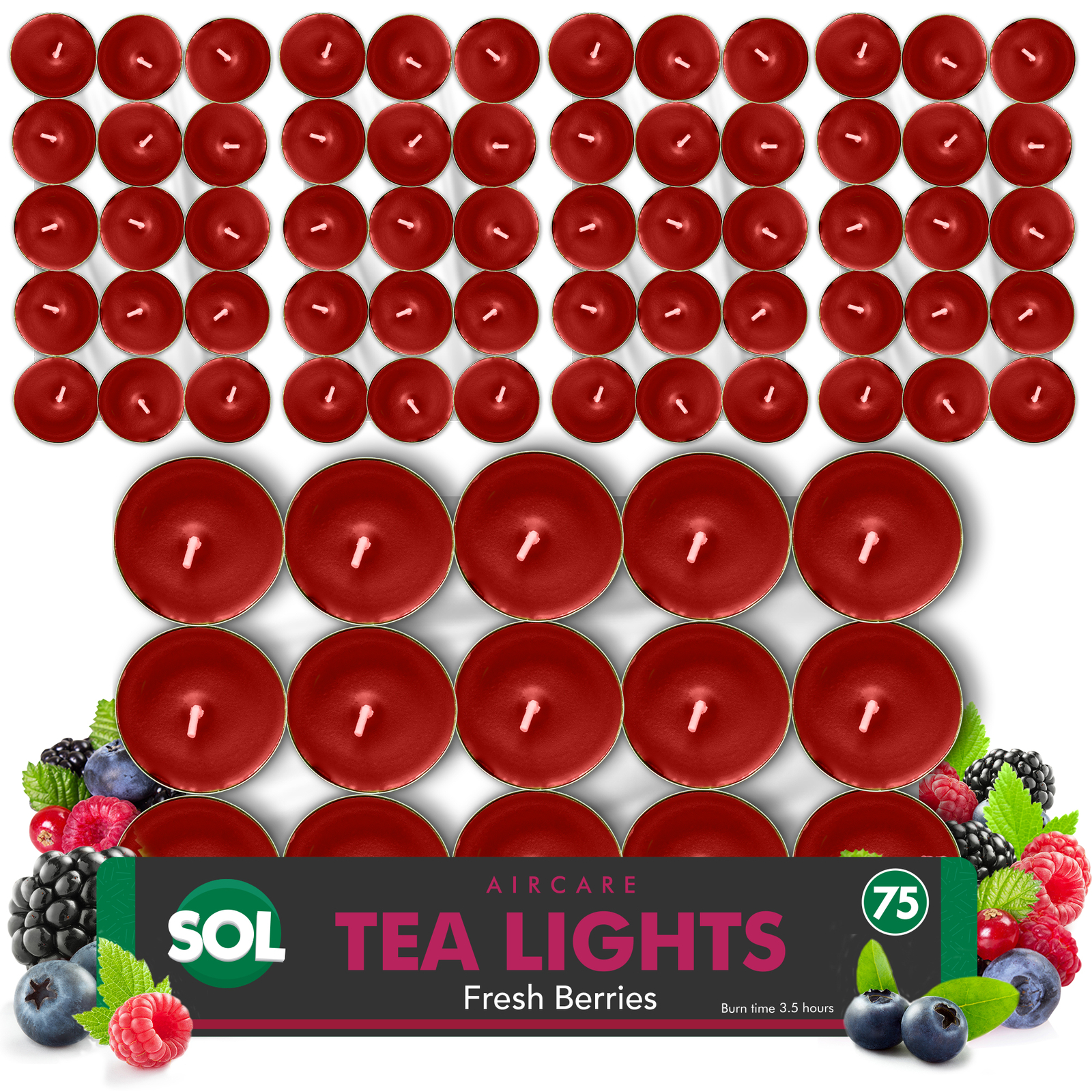 75pk Scented Tea Lights Candles | Various Perfumes 4 Hour Burn Night T ...