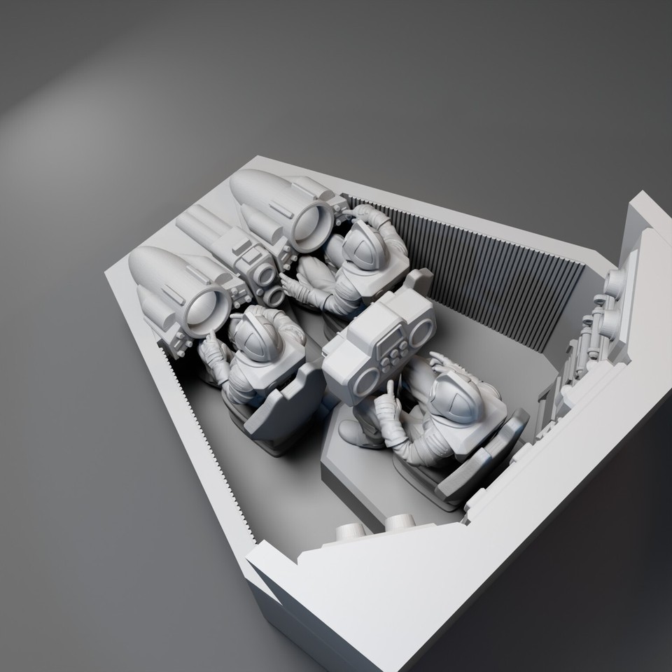 Cylon Raider Cockpit Battlestar Galactica 1:32 scale 3D Printed 3 Cylon ...