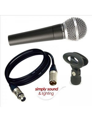 Pulse PM580 Handheld Vocal Dynamic Metal Microphone Inc Cable & Clip DJ ...