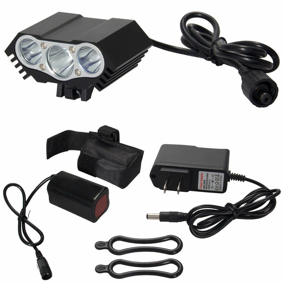 3 x LED Bicycle bike HeadLight Head Light Lamp Torch Flashlight US | eBay