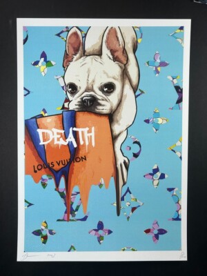DEATH NYC 45x32cm Ltd Ed Signed Graffiti Pop Art Print, COA "Frenchie ...