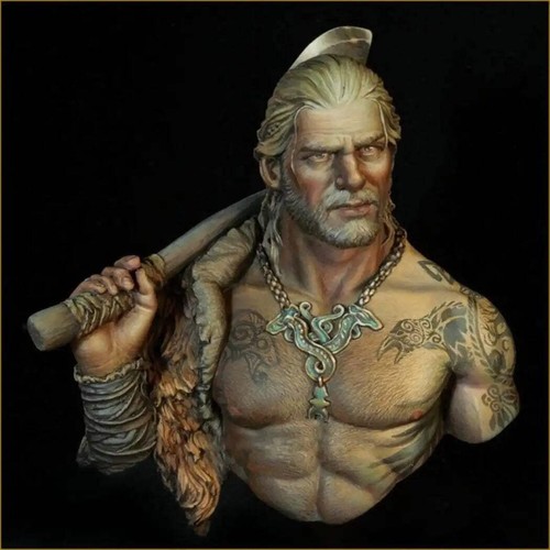 1/10 BUST Resin Model Kit Barbarian Viking Unpainted | eBay
