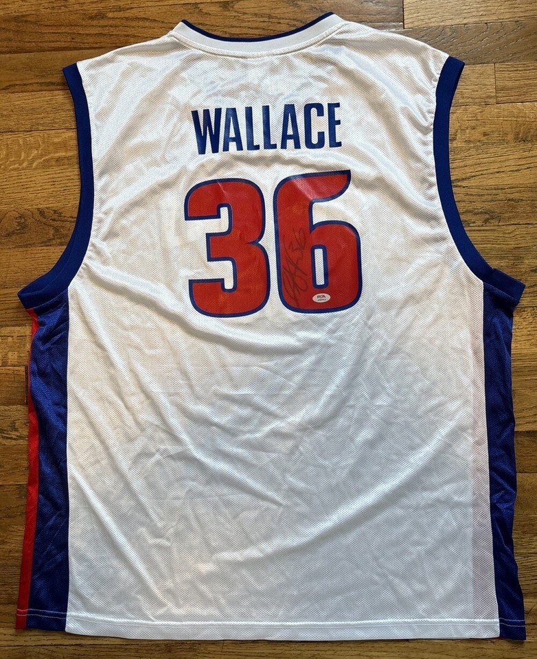 Rasheed Wallace Signed Detroit Pistons VINTAGE Authentic ADIDAS Jersey ...