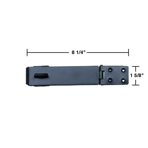 Black Iron Hasp Flush Lock Staple Lock Latches with Screws Renovators ...