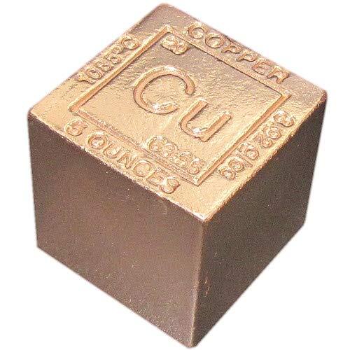 1" 5 oz. Copper Bar Bullion Paperweight - 999 Pure Chemistry Element ...
