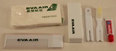 EVA Air Airlines Amenity Toiletry Item Lot - Comb, Tissue Pack ...