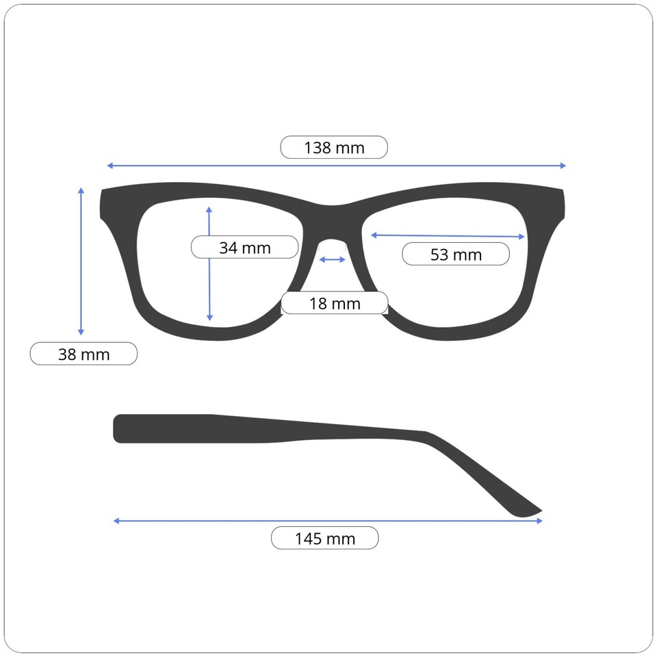 GUESS GU1906 052 Dark Havana Unisex Rectangle Eyeglasses 53-18-145 B:34 ...