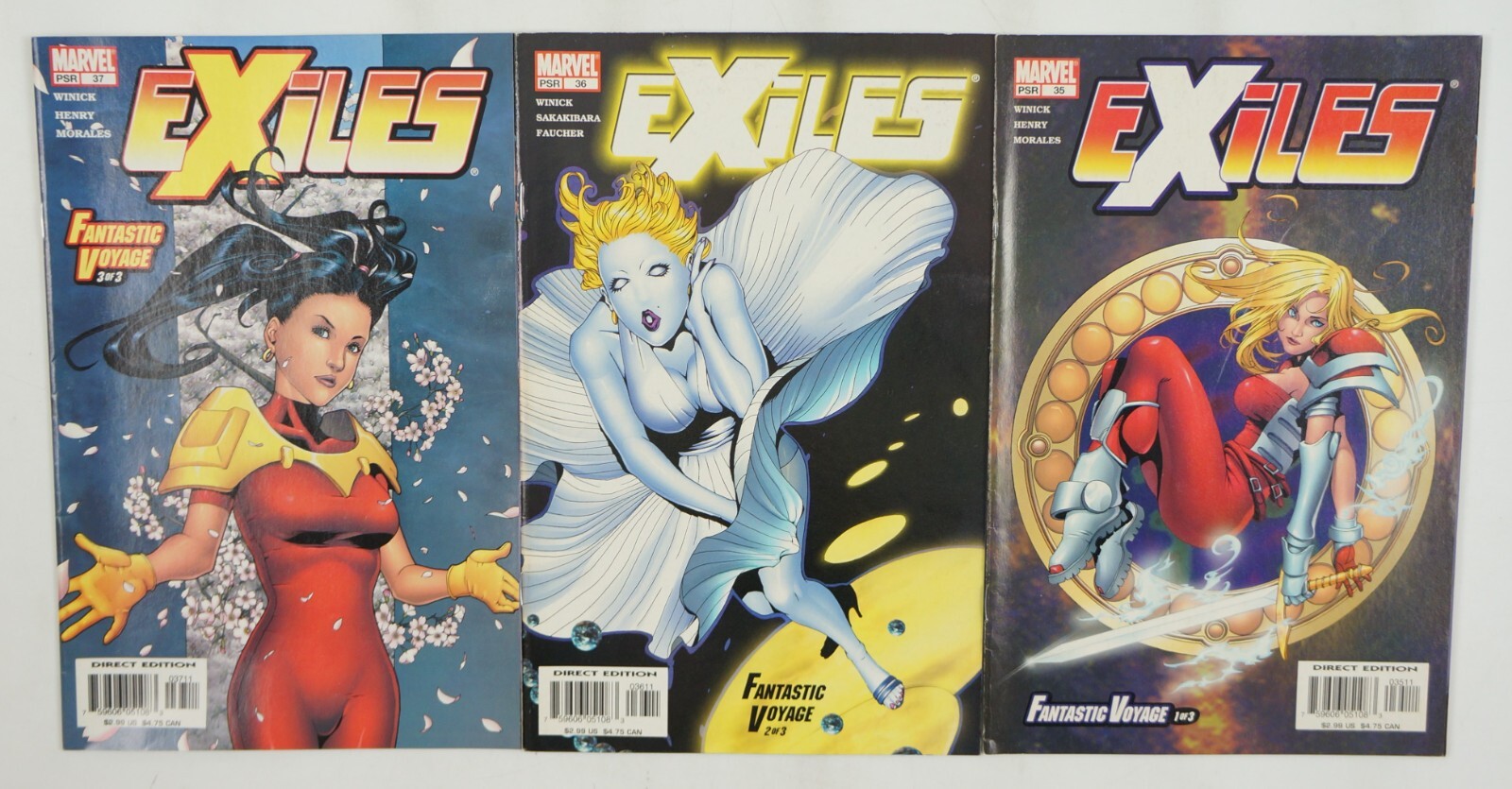 Exiles: Fantastic Voyage #1-3 FN/VF complete story Marvel Magik Morph ...