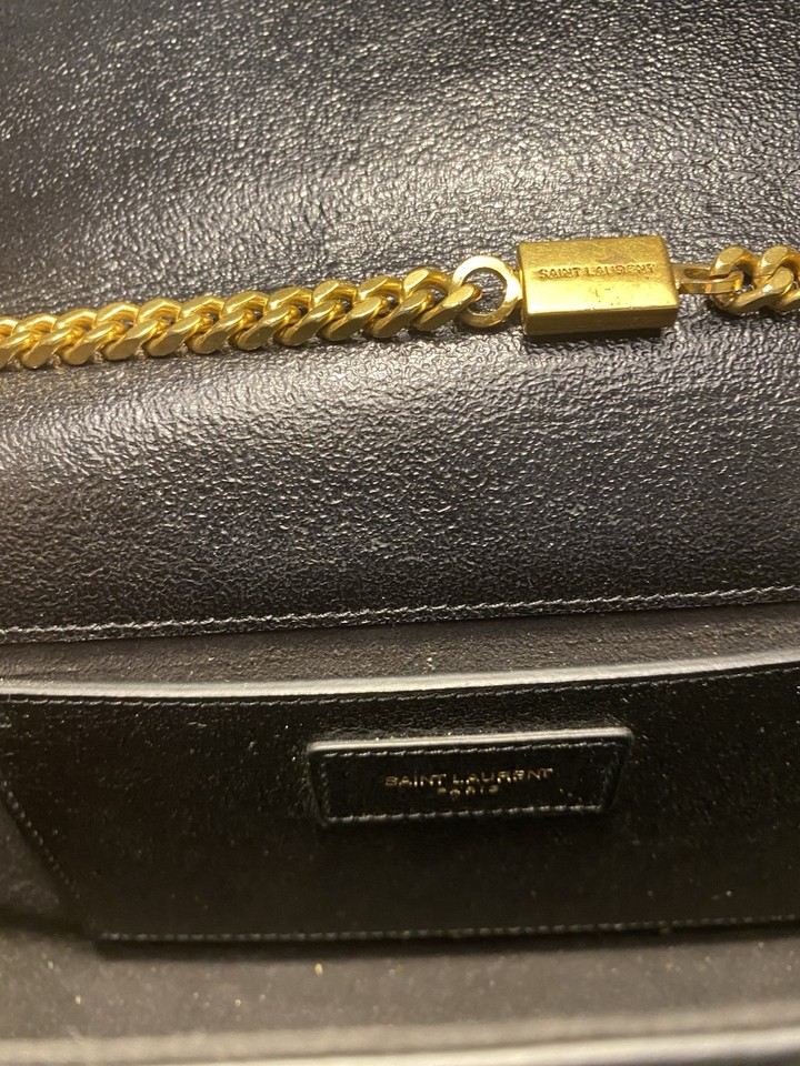 YSL Yves Saint Laurent Vintage Star Logo Black Crossbody Bag | eBay UK