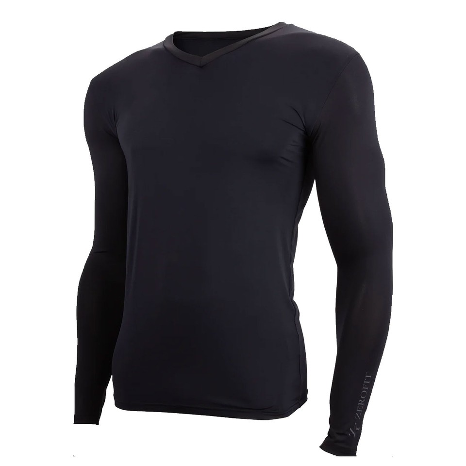 Zerofit Cold Skin Motorcycle Base Layer Stay Cool Long Sleeve Shirt Top ...