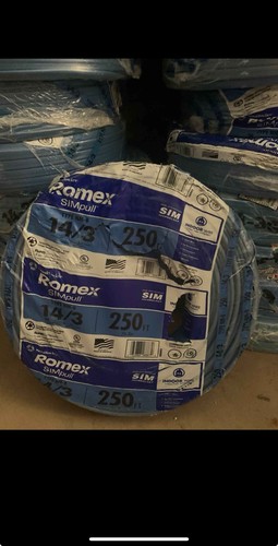 14/3 Romex/Colonial Electrctical Wire 250ft 14 AWG Indoor Cable 100% ...