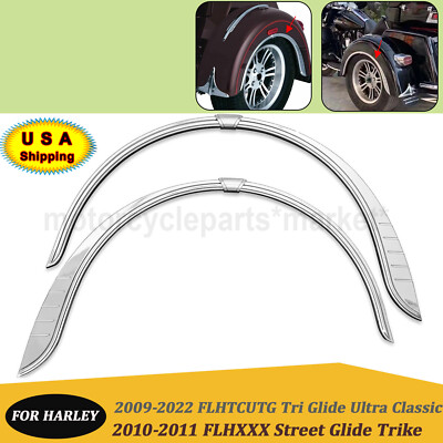 Motorcycle ABS Fender Flares Skirts Trim Accent Fit For Harley Tri ...