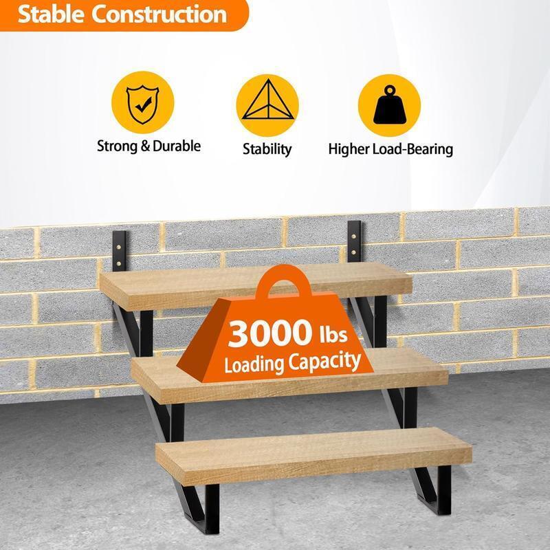 Steel Stair Stringer Riser 2 Pack Heavy Duty Stair Step Support Outdoor ...