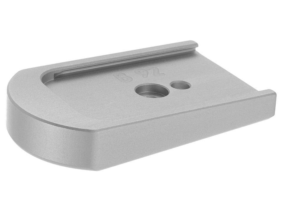 NDZ Beretta 92FS, 92X, M9, 92SB Magazine Base Plate Aluminum Silver ...