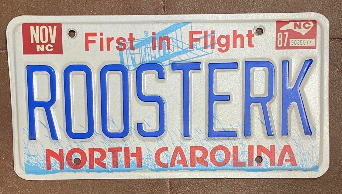 North Carolina VANITY License Plate ROOSTERK | eBay