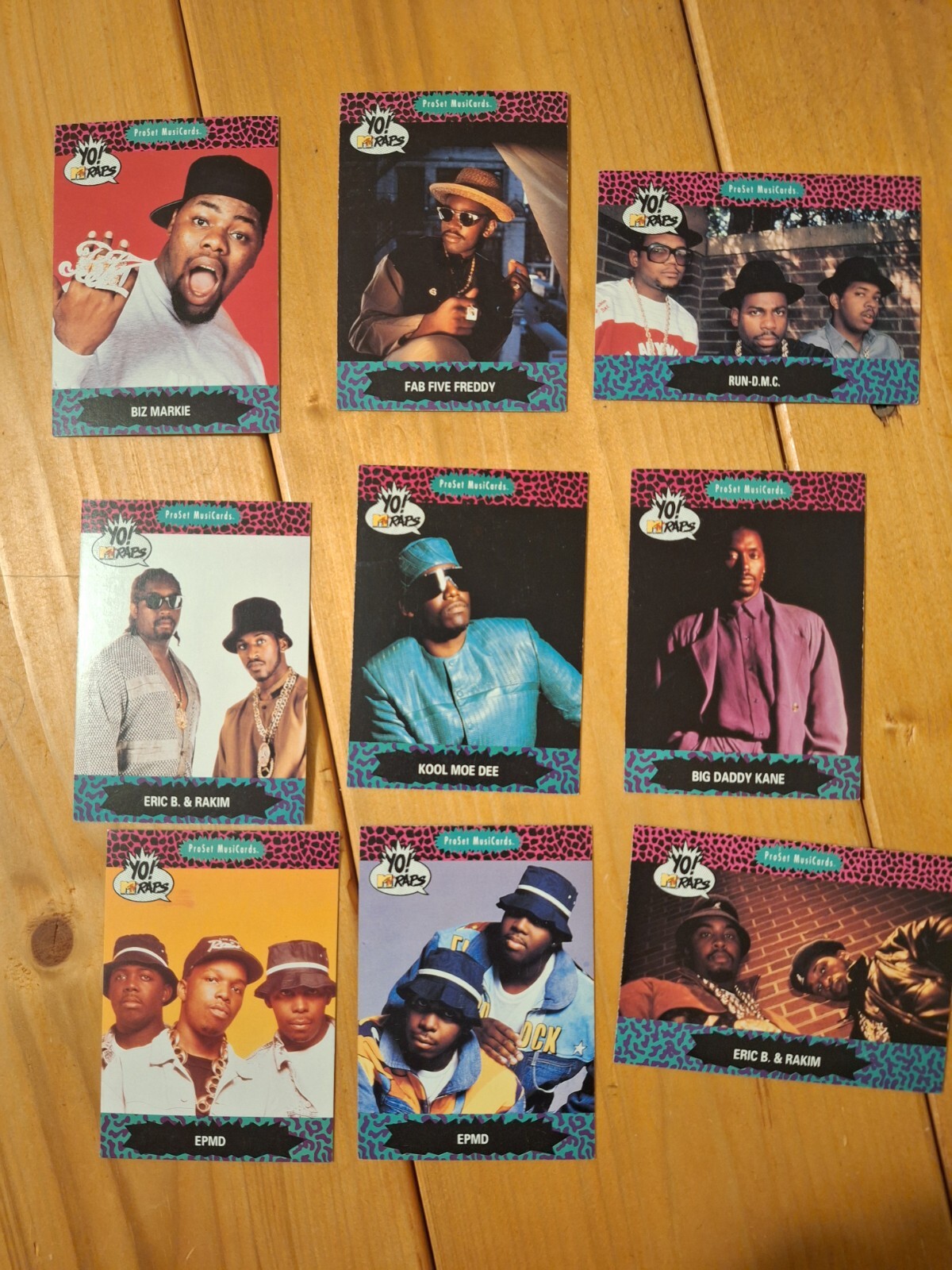 Lot Of 9 1991 Pro Set Yo! MTV Raps Music Trading Cards RUN D.M.C, Fab ...
