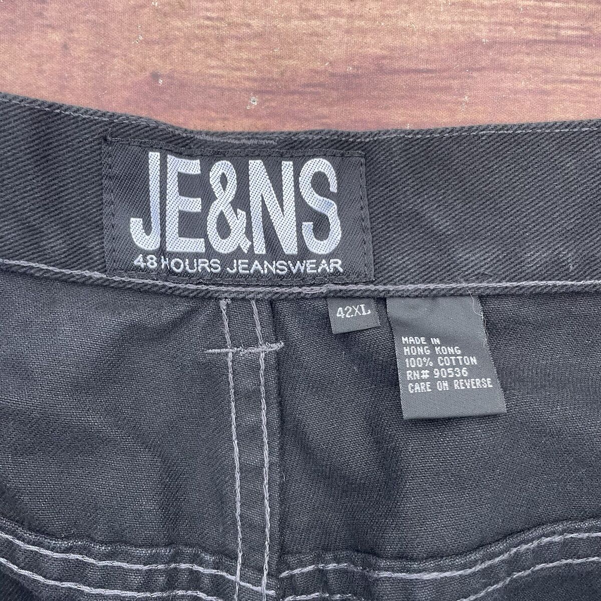 Vintage 48 Hours Jnco Style Blk Jeans Baggy Hip Hop Skater Vintage 48 Hours Jnco Style Blk Jeans Baggy Hip Hop Skater