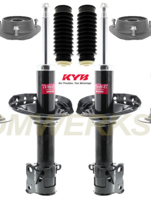 KYB 2 FRONT STRUTS SHOCKS Strut Mounts & Boots KIT for SUBARU XV ...