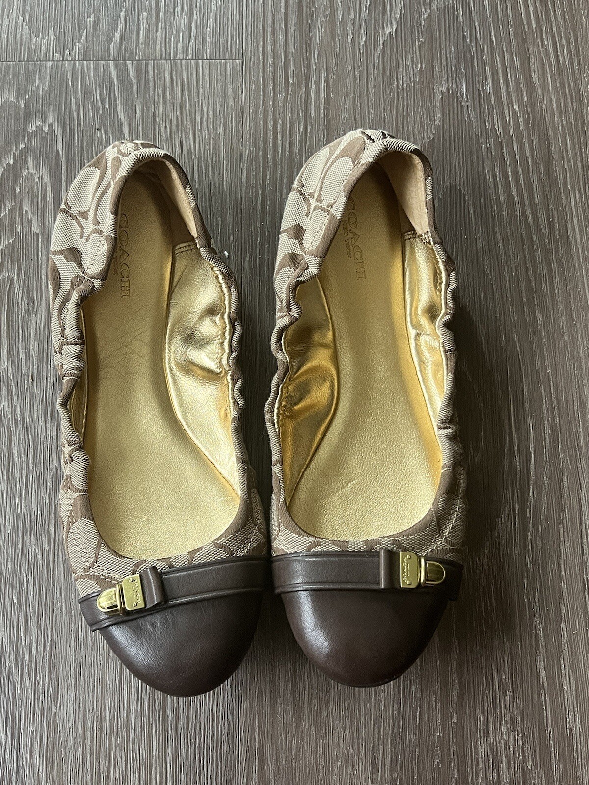 Coach women Delphine logo ballet flats loafers-8 - Gem