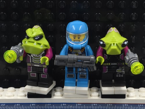 LEGO Minifigure Lot of 3 Space Alien Conquest AC002 AC003 AC009 (Wrong ...