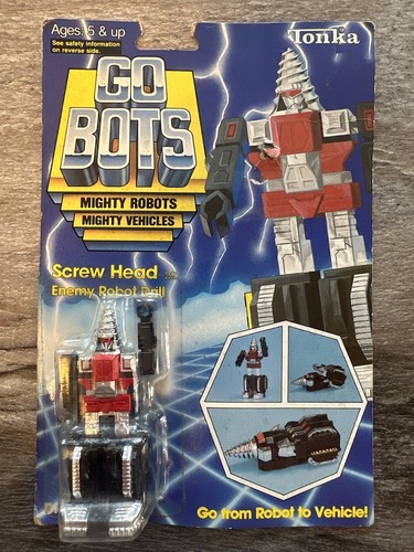 Vintage Tonka Bandai GOBOTS Machine Robo SCREW HEAD Drill Go Bot 7254 ...