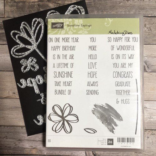 Stampin Up SUNSHINE SAYINGS Stamp Set & SUNSHINE WISHES Dies Bundle | eBay