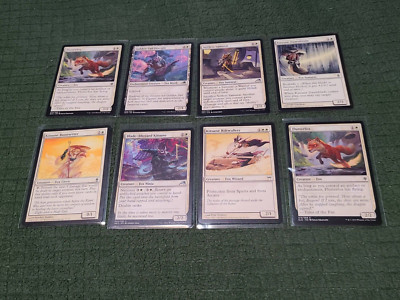 MTG Fox x8 Kitsune Bonesetter/Golden Tail Disciple/Kitsune Riftwalker ...
