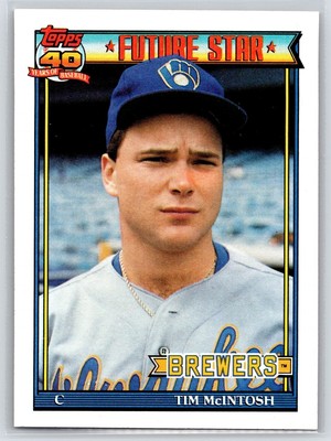 1991 Topps Future Star #561 Tim McIntosh Milwaukee Brewers Baseball ...