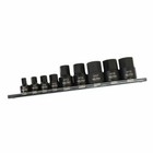 Stubby Impact Hex Allen Key Bit Sockets US PRO INDUSTRIAL 9pc 1/4" 3/8 ...