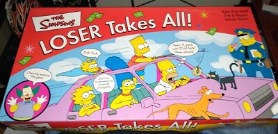 2001 The Simpsons - LOSER TAKES ALL Board Game Inv. 98% Complete free ...