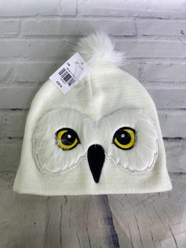 Harry Potter Hedwig Gryffindor Logo Knit Pom Cuff Beanie Hat Cap Adult ...