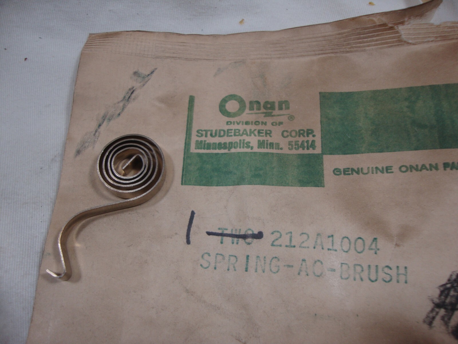 NOS Genuine Onan 212-1004 Spring AC Brush Tension DJA JB LK | eBay
