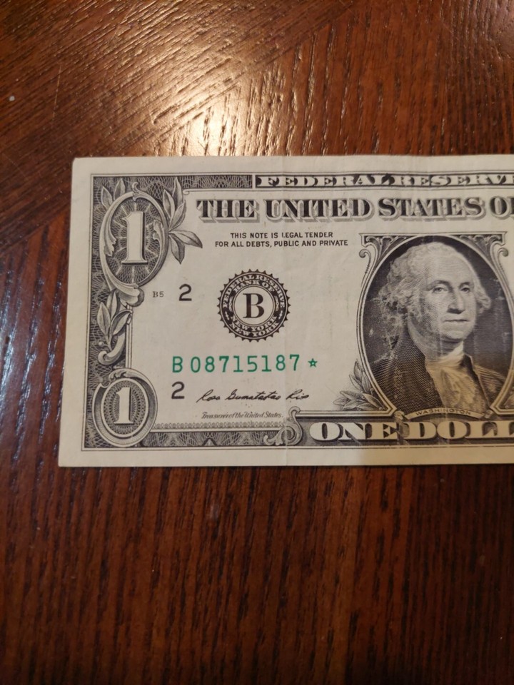 B08715187*(2013 B (ONE DOLLAR) DUPLICATE *STAR* NOTE BILLS CIRCULATED ...