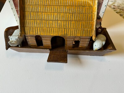 7-PC. Holiday Time Wooden Noah's Ark Set Collectible Hand Painted | eBay