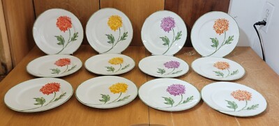 Pier 1 FALL FLORAL Salad plate set of 12, 7 5/8", Porcelain, Excellent ...