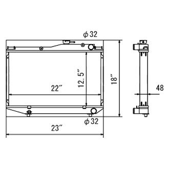 For Toyota Corolla 84-87 Koyorad 1.9" Hyper Core Series Aluminum Racing ...