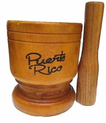 Large Puerto Rico Wood Mortar & Pestle Pylon Pilon Madera - Boricua ...