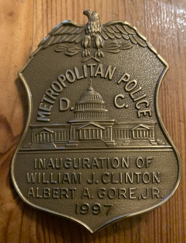 USA police badge-Washington DC- Traditional Inaugural Badge-1997 ...