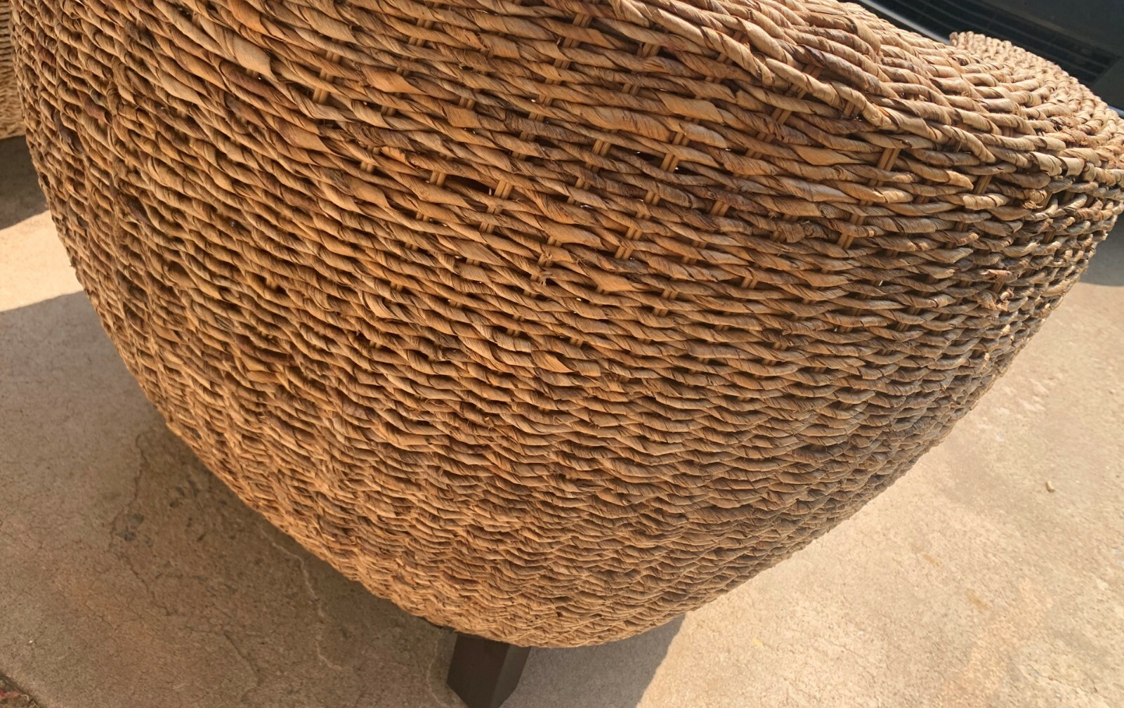 Vintage Wicker Rattan Barrel Patio chairs / price is for pair, local ...
