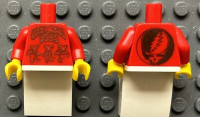 Grateful Dead Genuine Lego Red Torso and Arms Yellow Hands with Custom ...