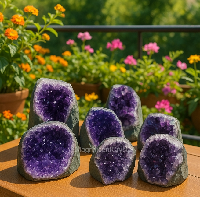 1lb Rare Natural Amethyst Geode Cluster Purple Quartz Crystal Healing ...