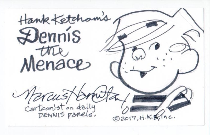 Marcus Hamilton Signed 5x3 Autographed Index Card IDC Cartoonist #04 | eBay