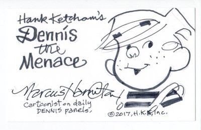 Marcus Hamilton Signed 5x3 Autographed Index Card IDC Cartoonist #04 | eBay