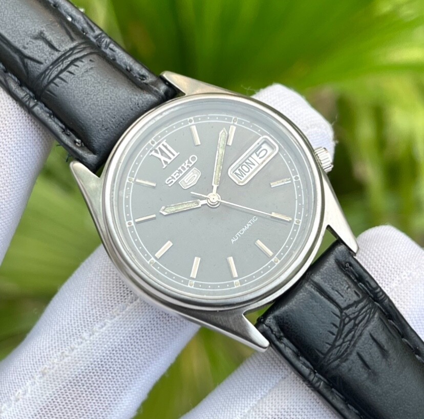 Vintage Seiko 5 Gun Metallic Dial Automatic Japan Mad… - Gem