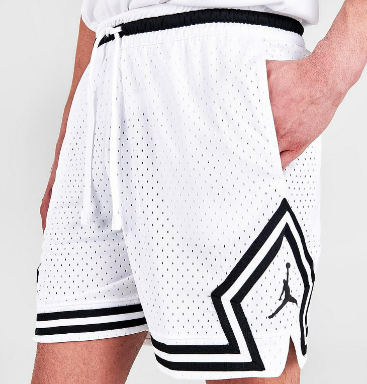 Nike Air Jordan Diamond Shorts Men’s XXL White Black DH9075-100 Sport ...