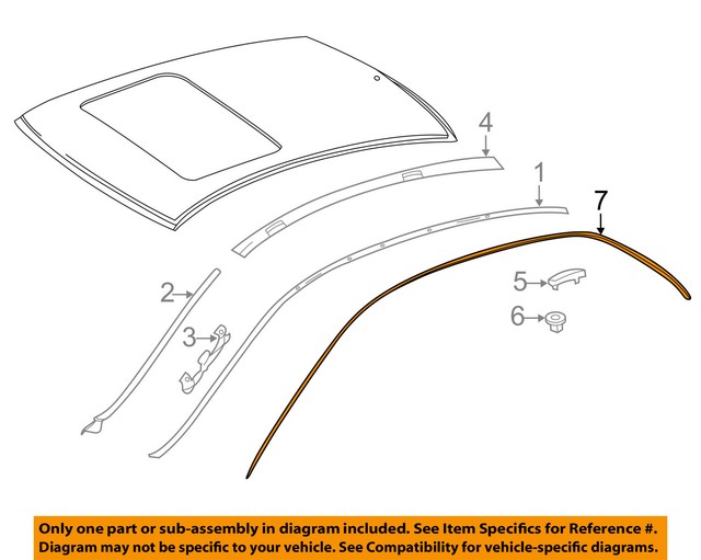 MERCEDES Mercedes-Benz OEM 11-15 E350 Roof-trim Molding Right ...